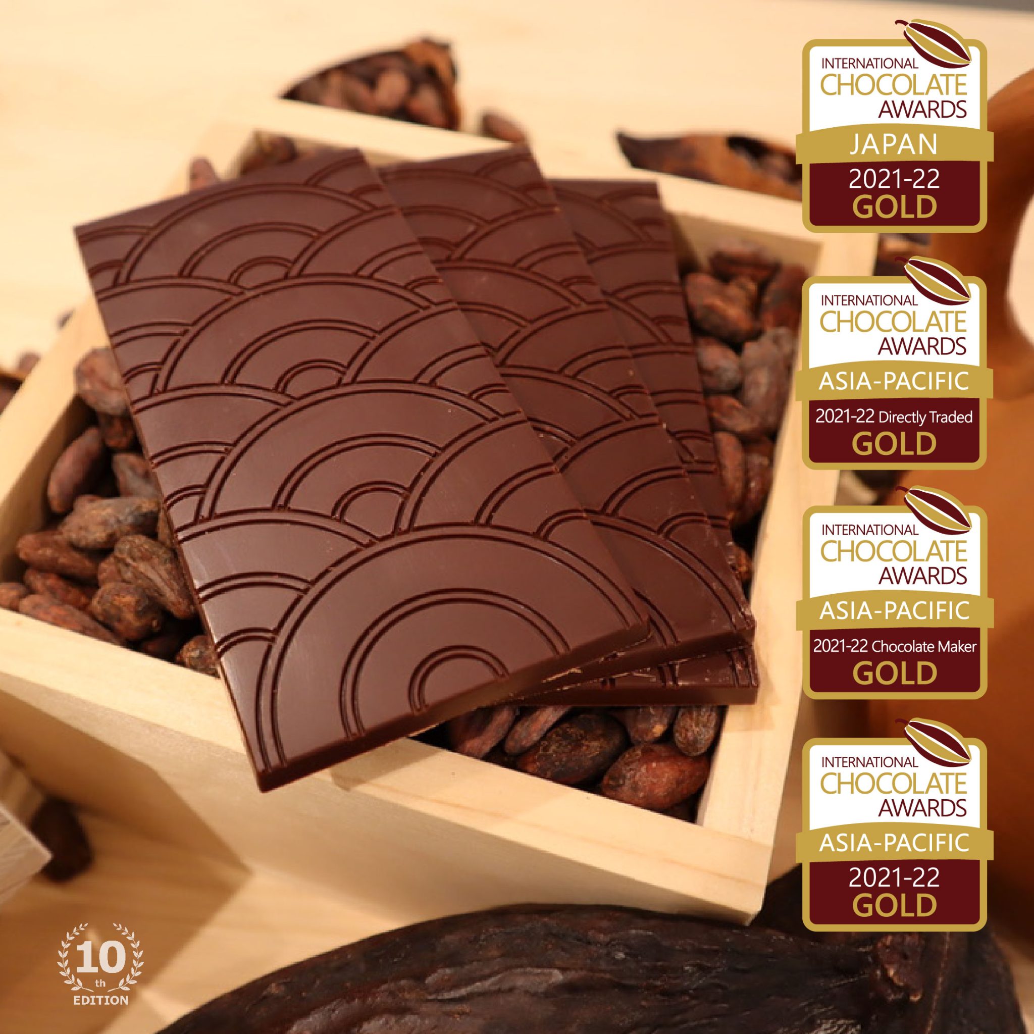 Like waves in the ocean - Cocomas Chocolate, Japan - Chocolate Awards